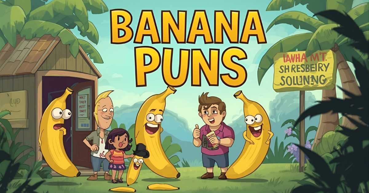 250 Banana Puns & Jokes: Funny One Liners, Cute Captions, Love & Puns ...